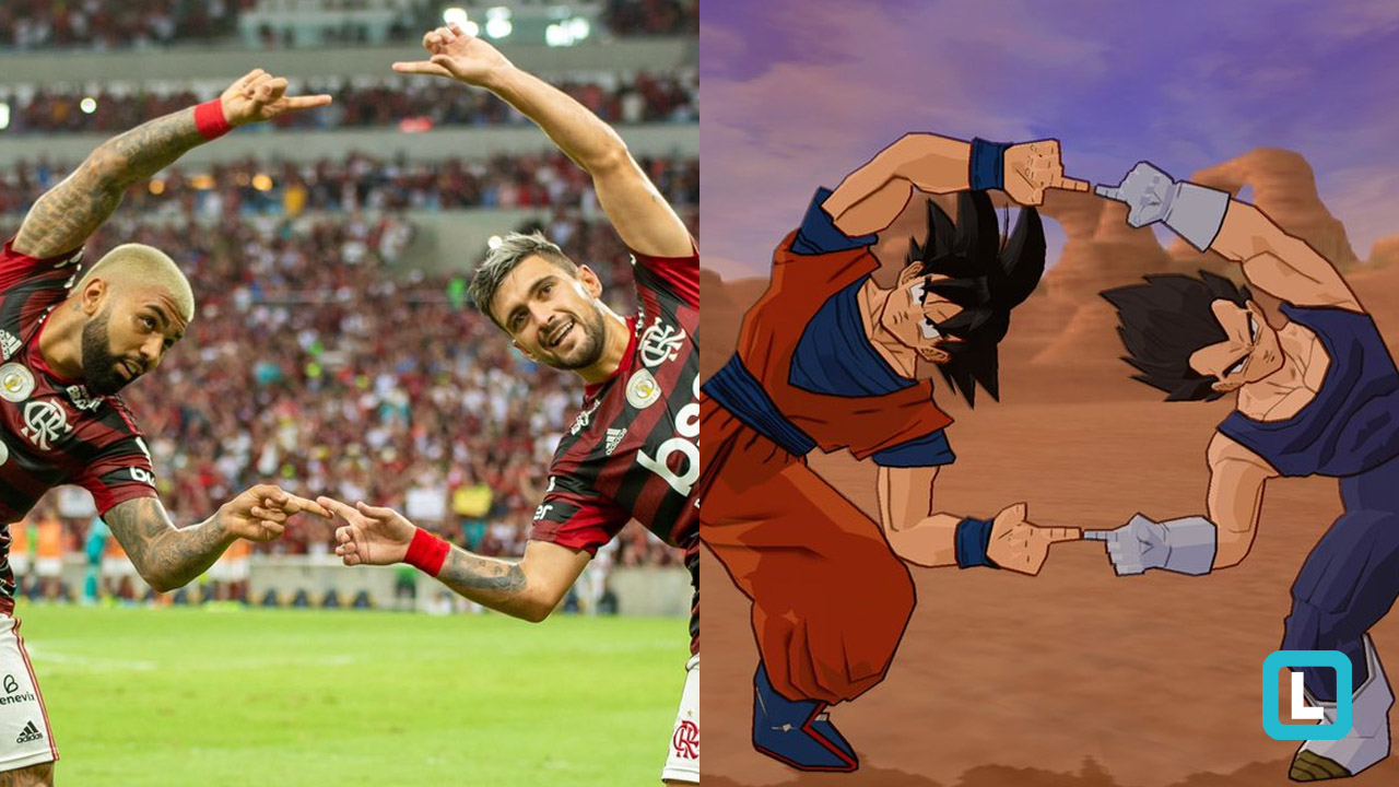 Jogadores Do Flamengo Celebram Gol Com Fusão De Dragon Ball E Vídeo Viraliza O Livre